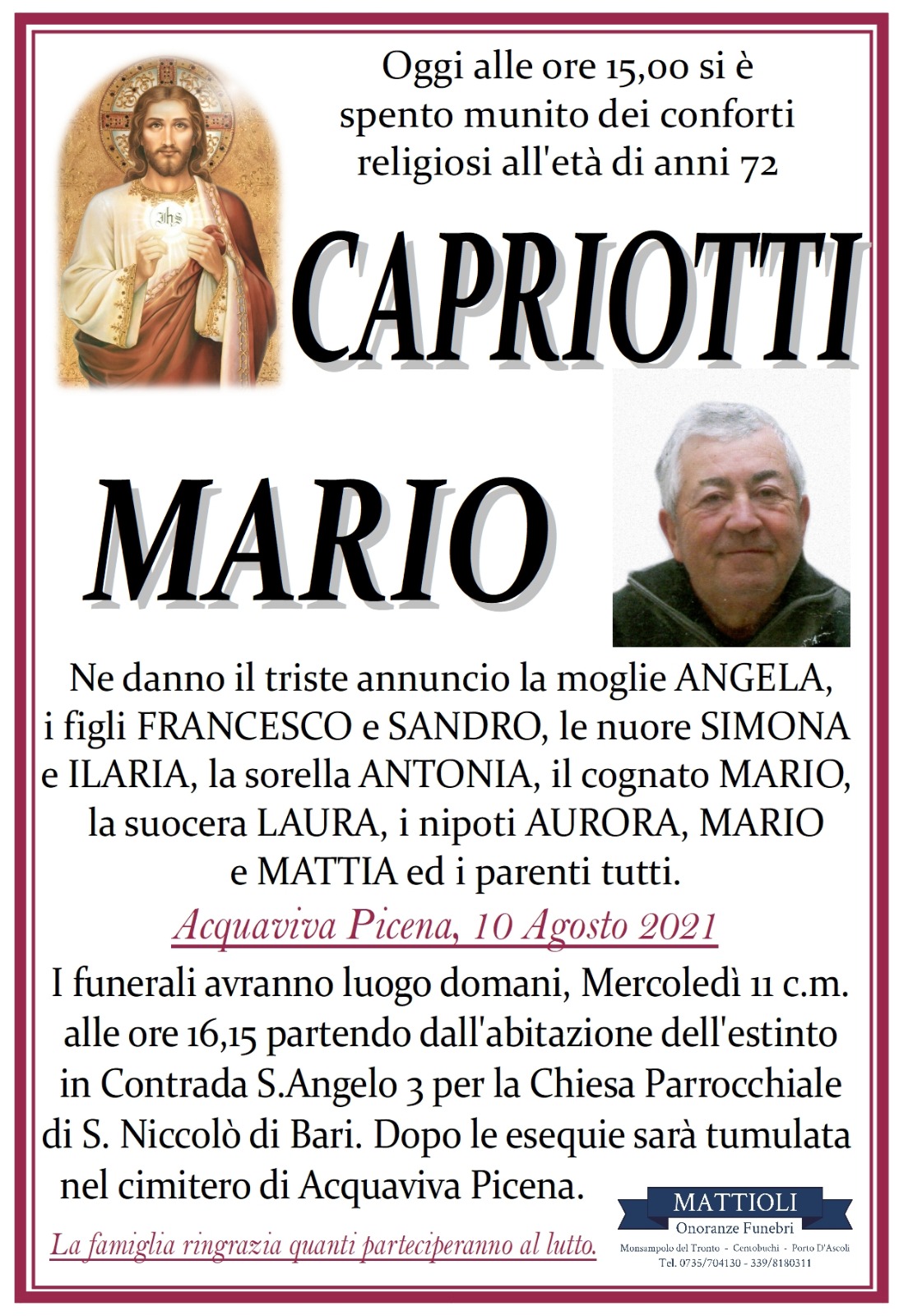 Mario Capriotti - Riviera Oggi