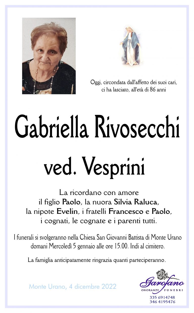 Gabriella Rivosecchi - Riviera Oggi