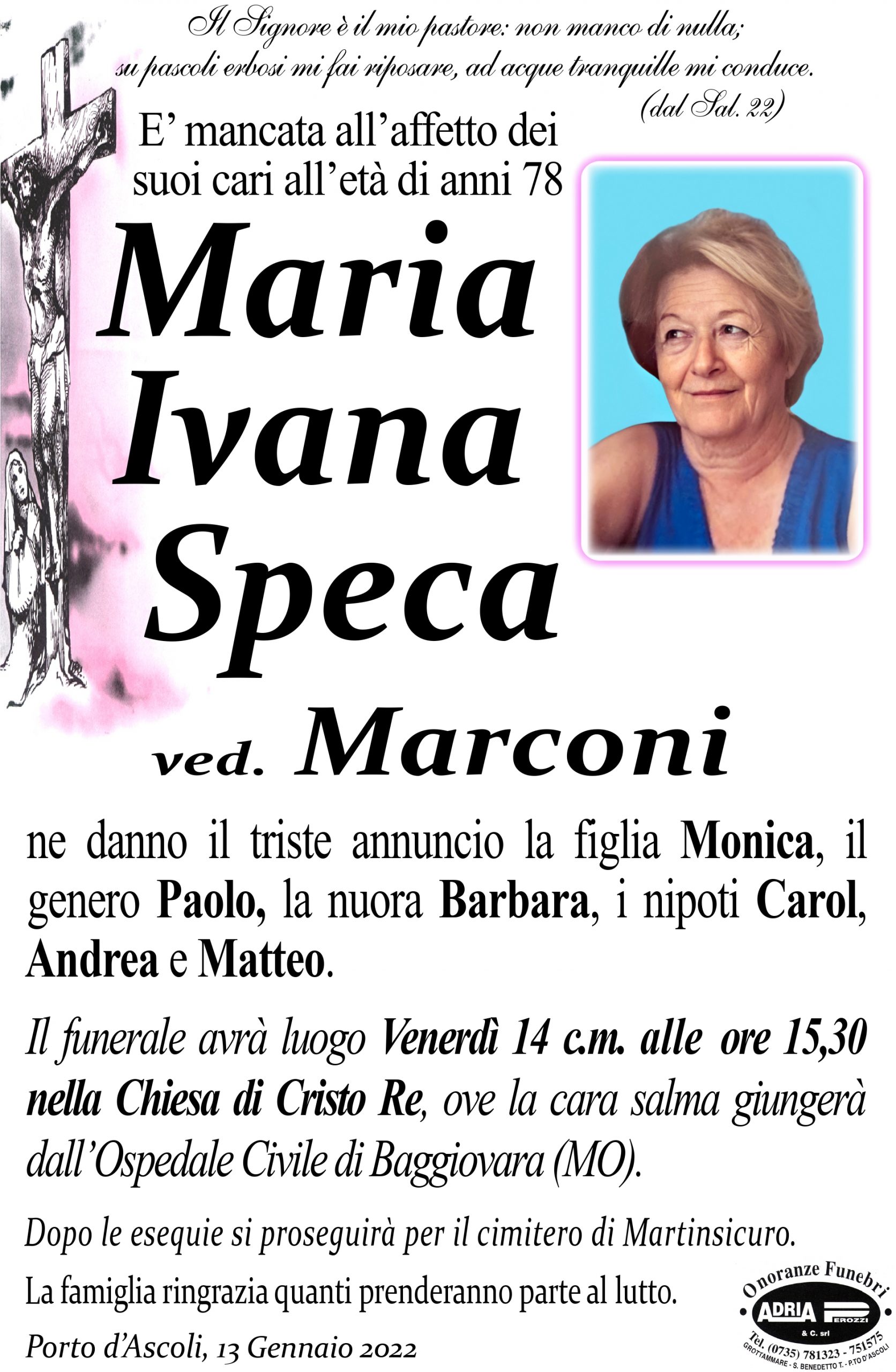 Maria Ivana Speca - Riviera Oggi
