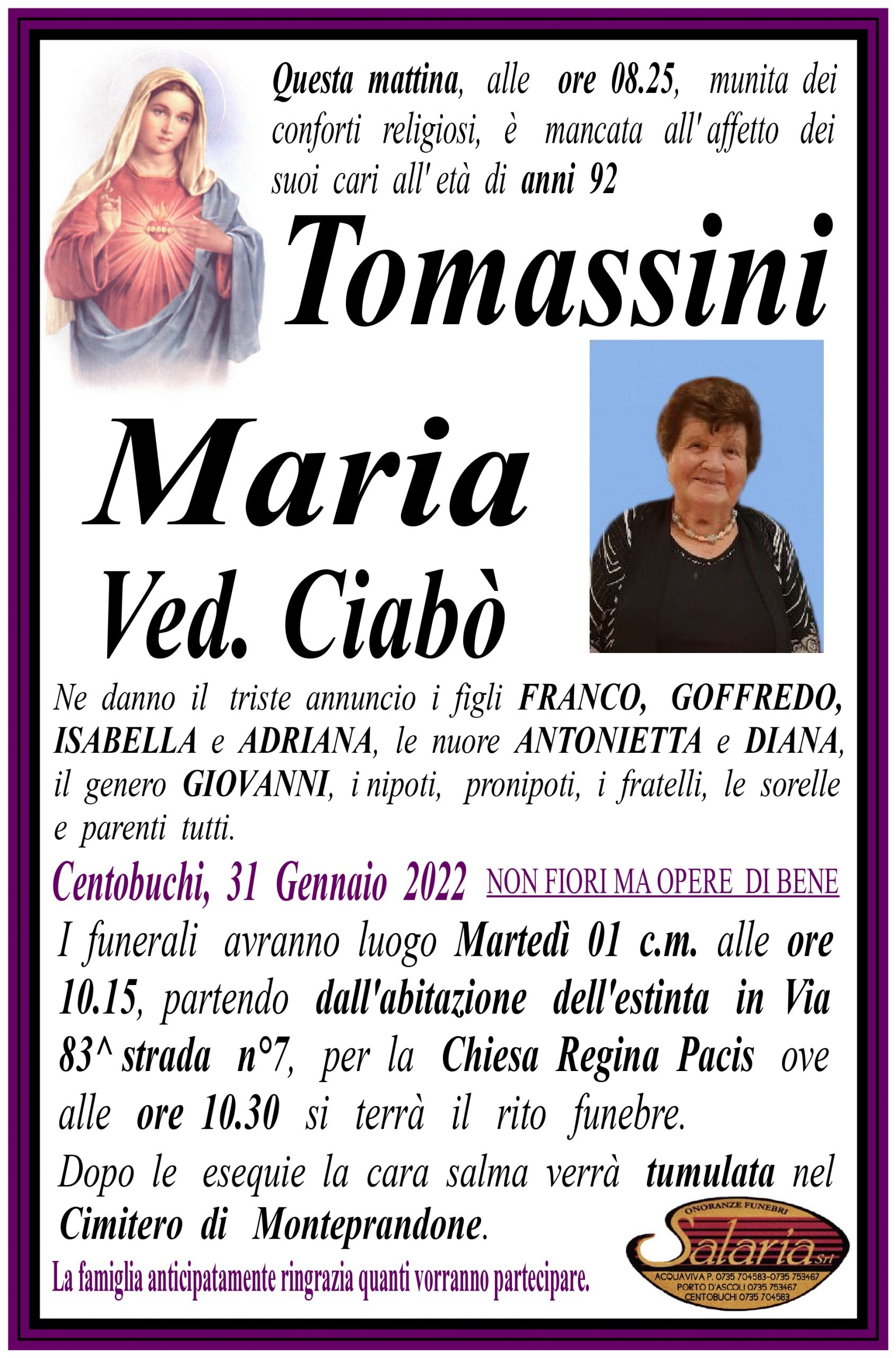 Maria Tomassini - Riviera Oggi