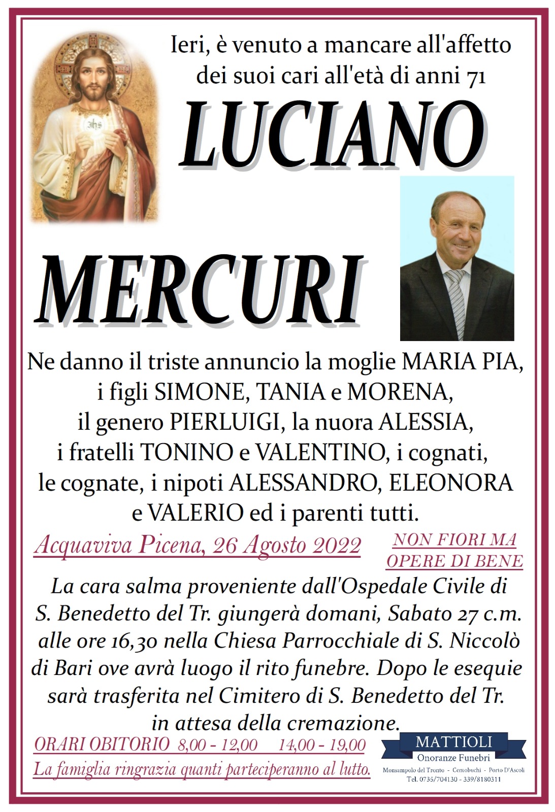 Luciano Mercuri - Riviera Oggi