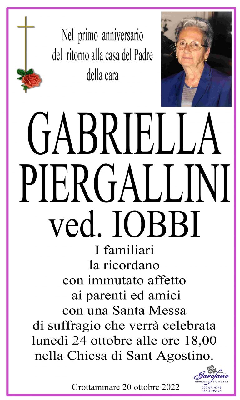 Anniversario Gabriella Piergallini - Riviera Oggi