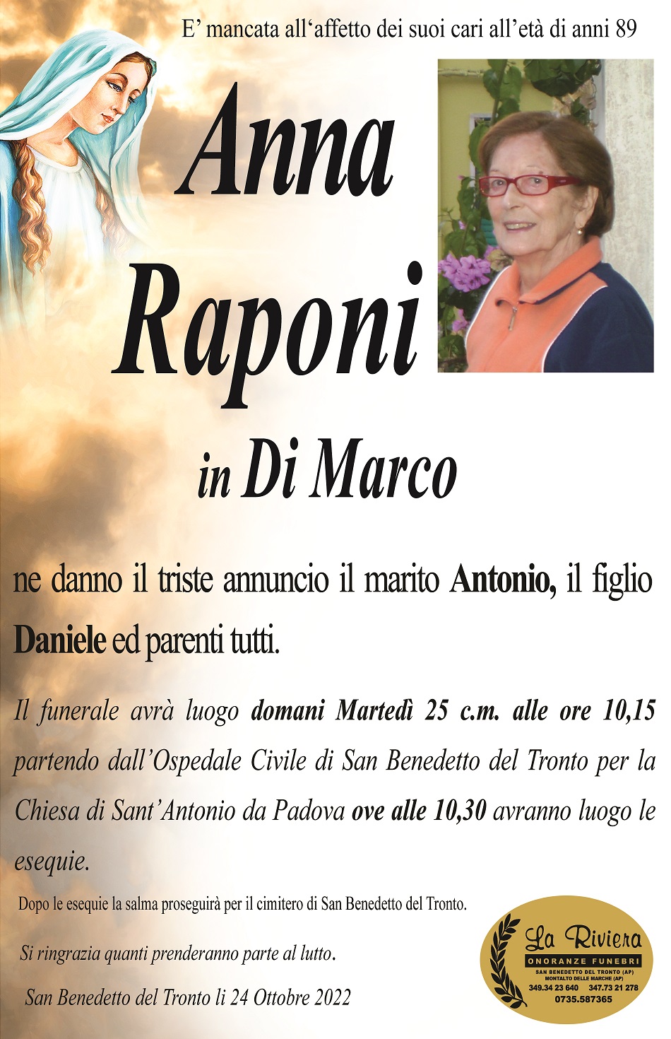 Anna Raponi - Riviera Oggi