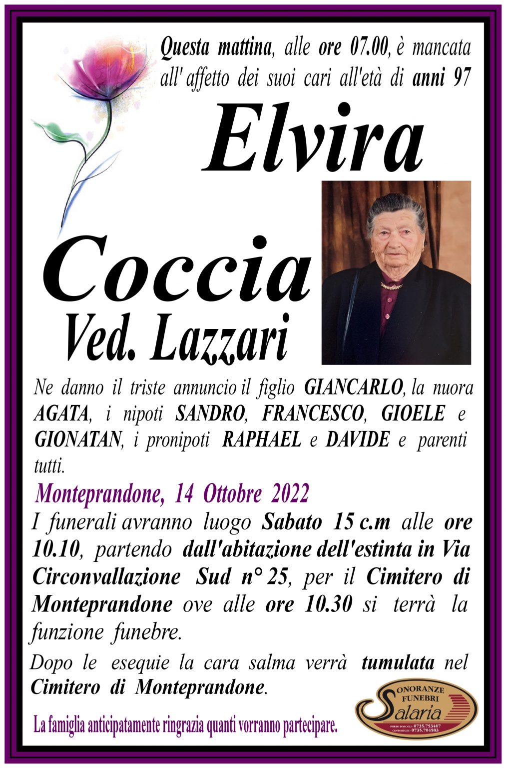 Elvira Coccia - Riviera Oggi