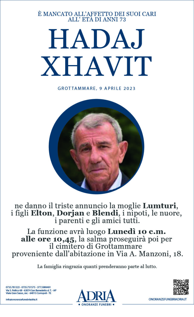 Hadaj Xhavit - Riviera Oggi