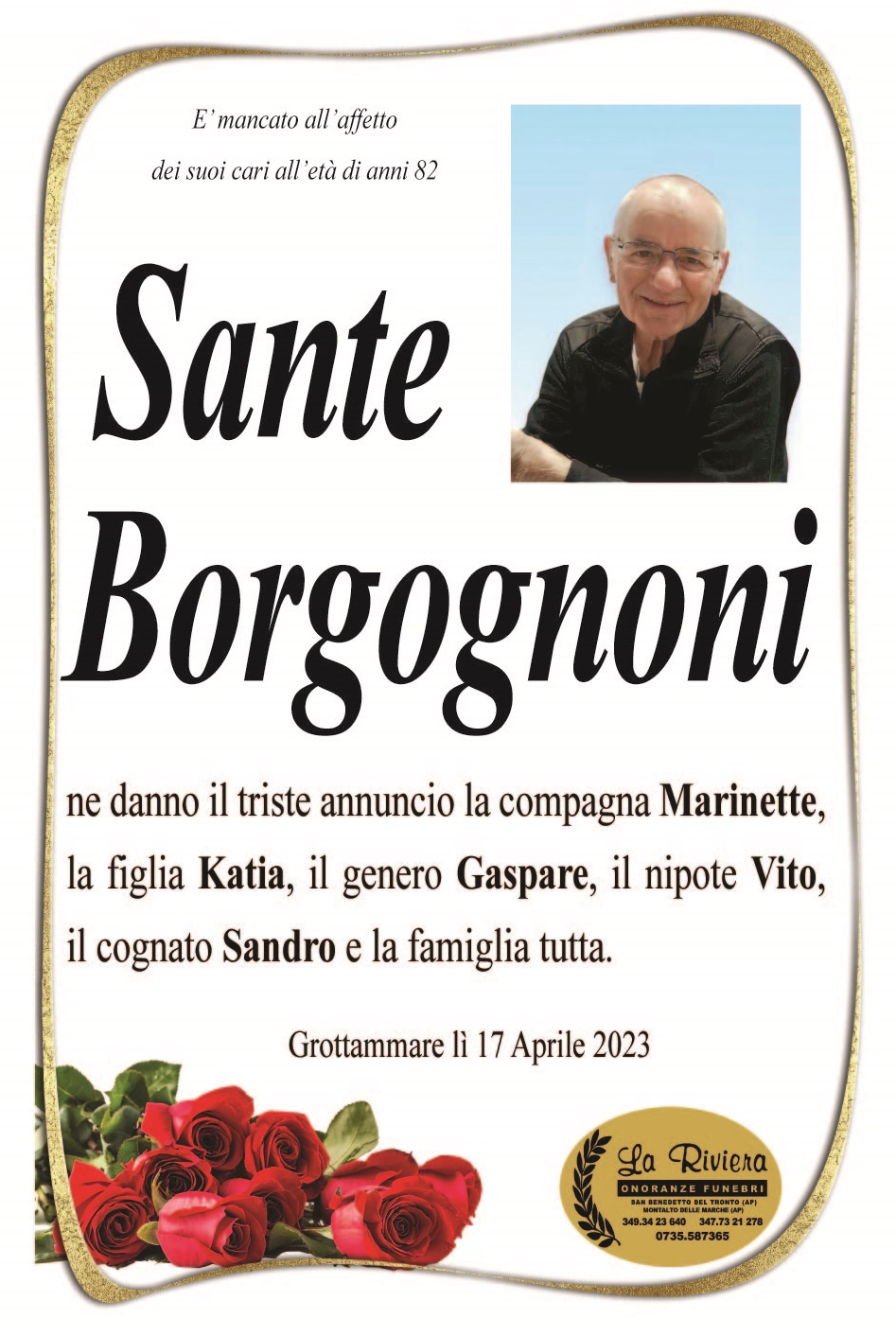 Sante Borgognoni - Riviera Oggi