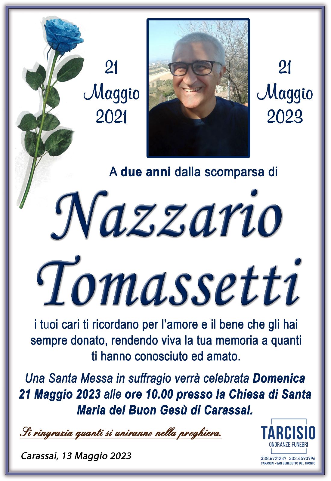 Secondo anniversario Nazzario Tomassetti - Riviera Oggi