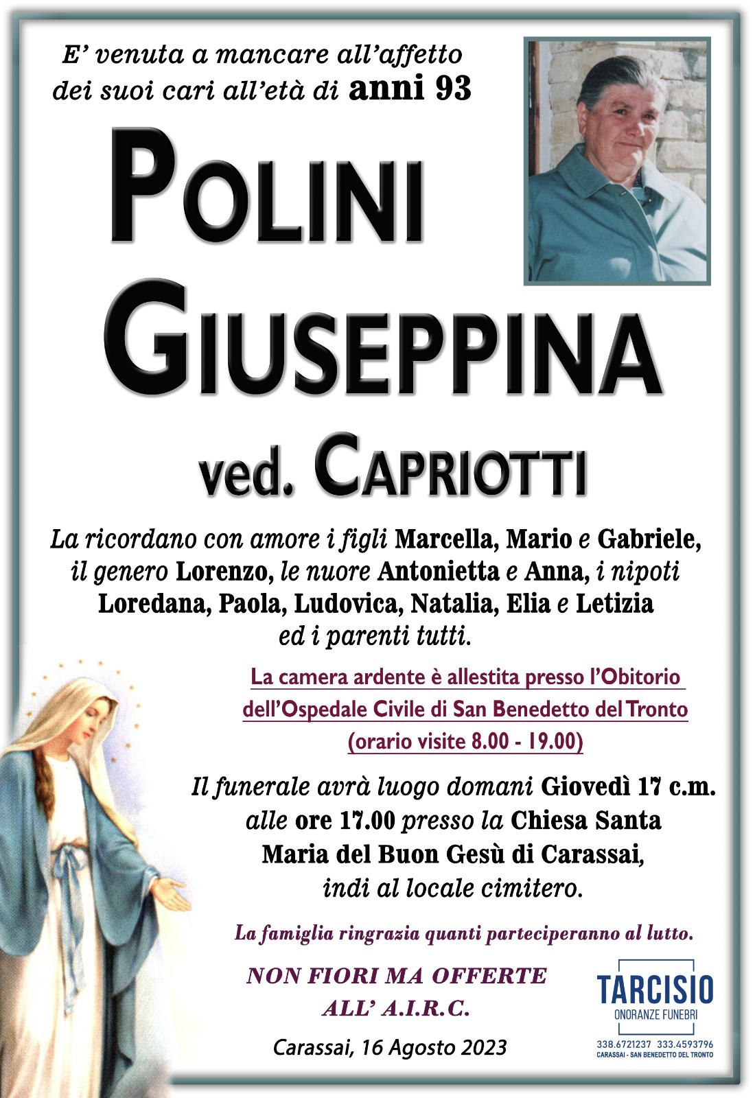 Giuseppina Polini - Riviera Oggi
