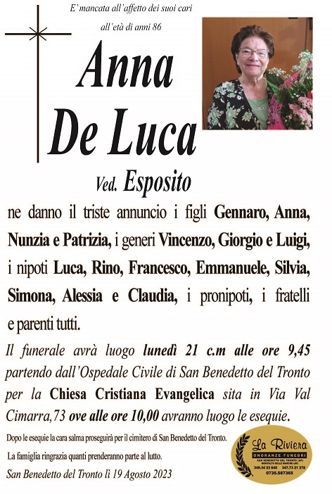 Anna De Luca - Riviera Oggi