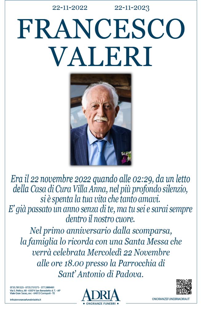 Primo anniversario Francesco Valeri - Riviera Oggi