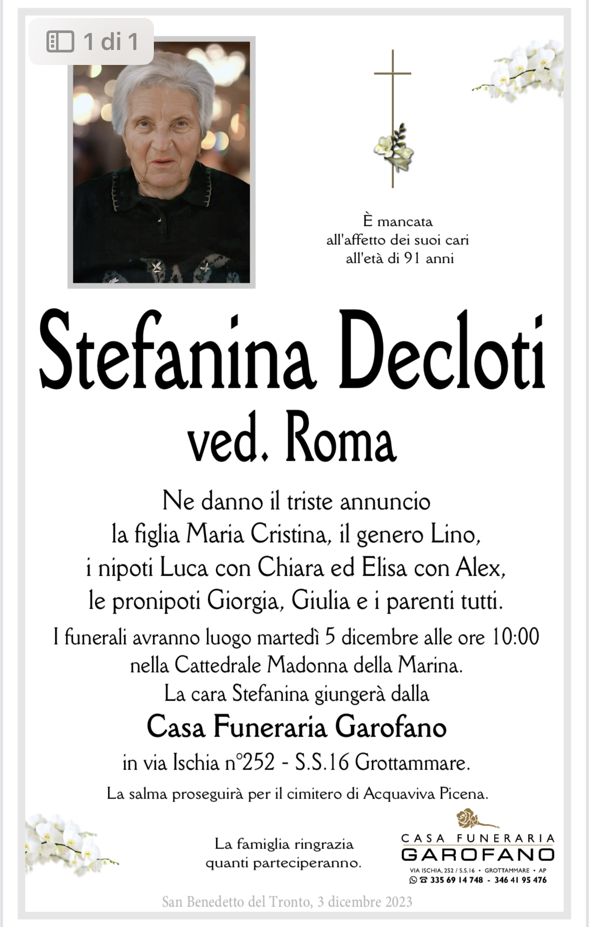 Stefanina Decloti - Riviera Oggi