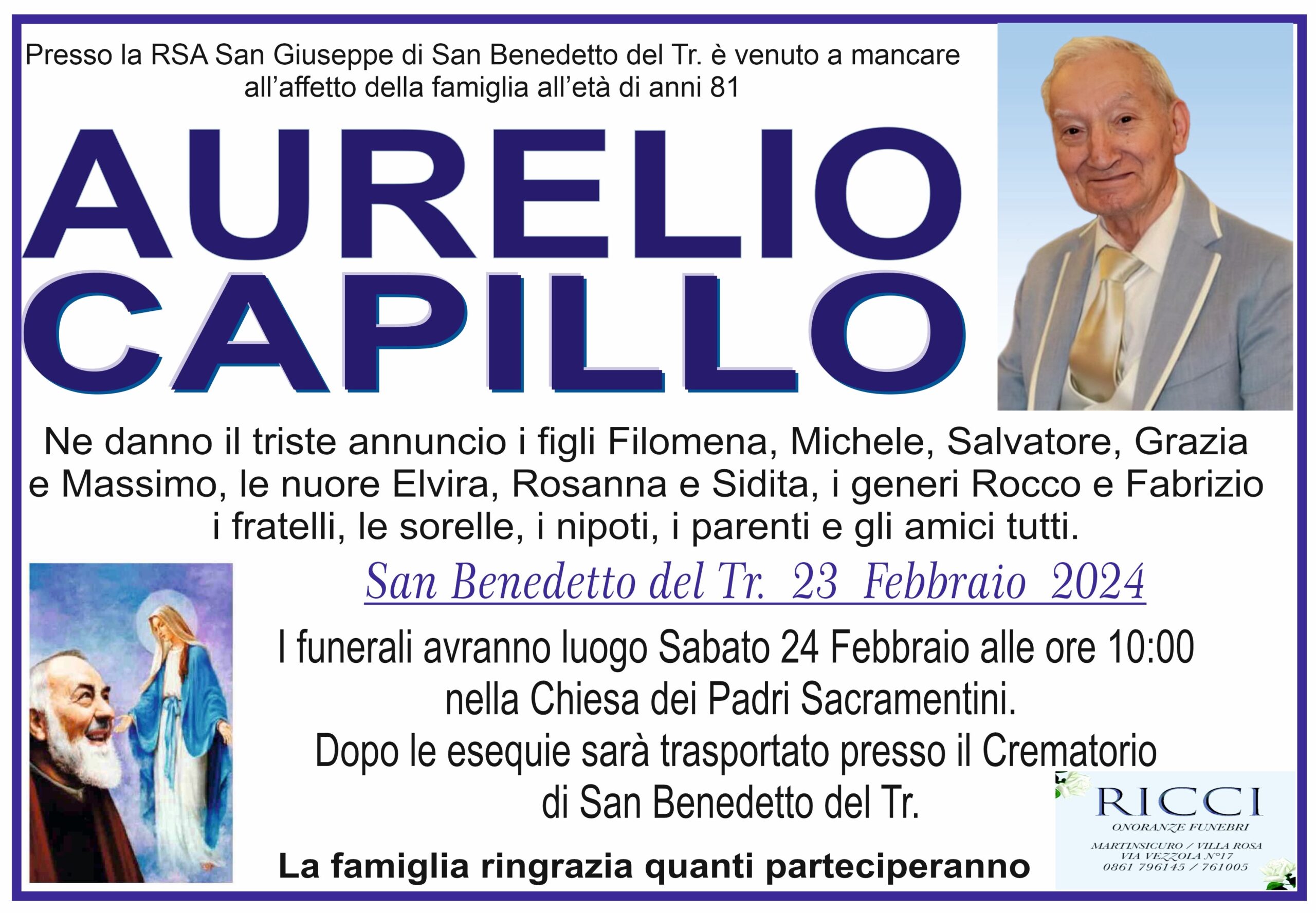 Aurelio Capillo - Riviera Oggi