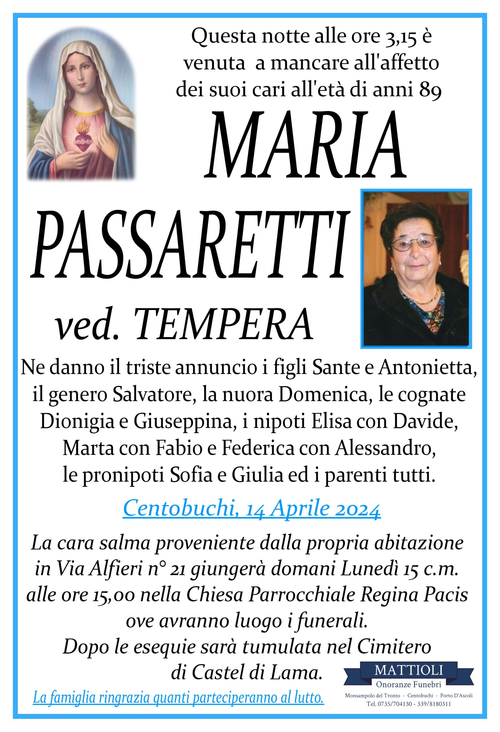 Maria Passaretti - Riviera Oggi