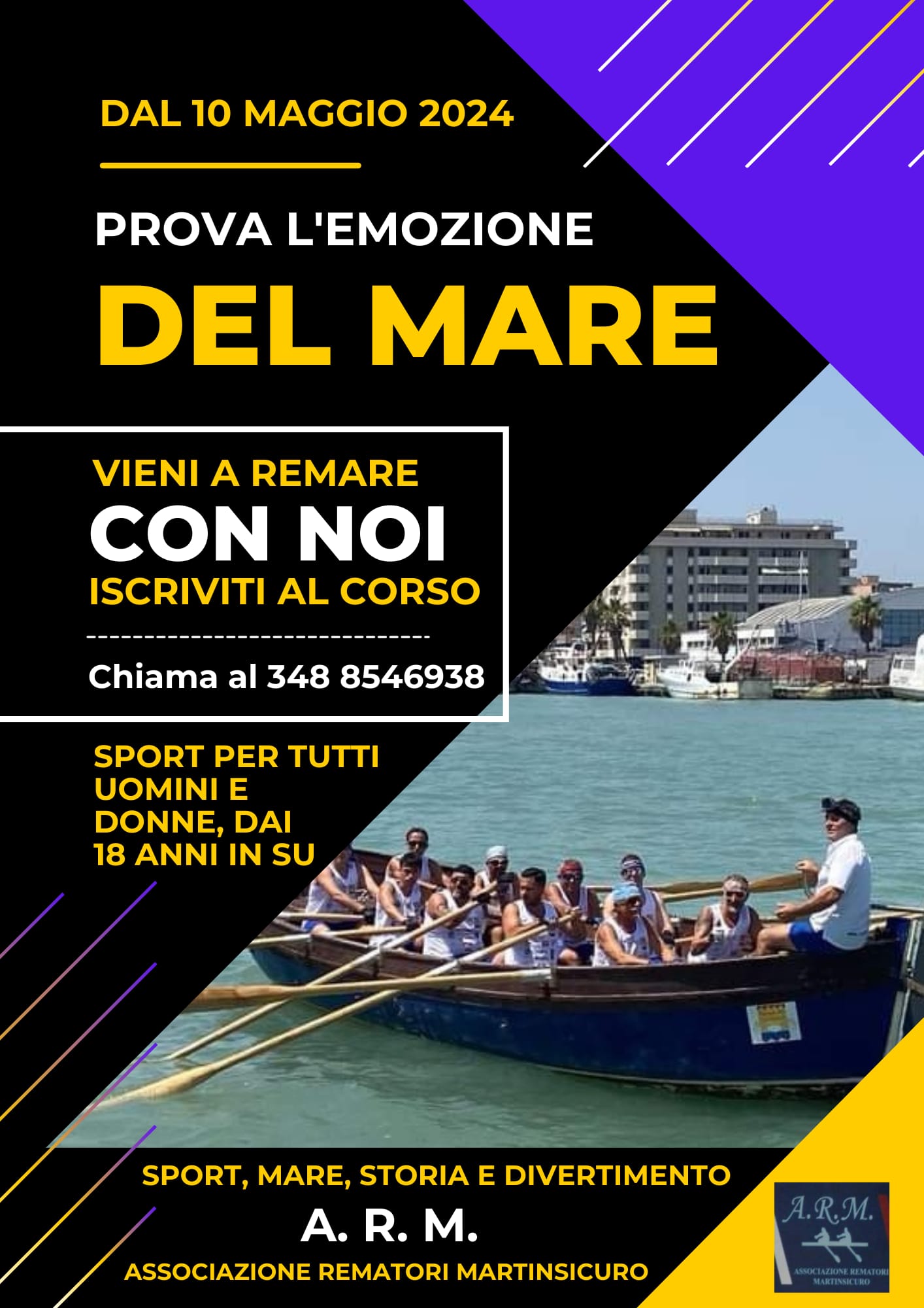 Corso gratuito per imparare a remare i battelli a tre remi organizzato ...