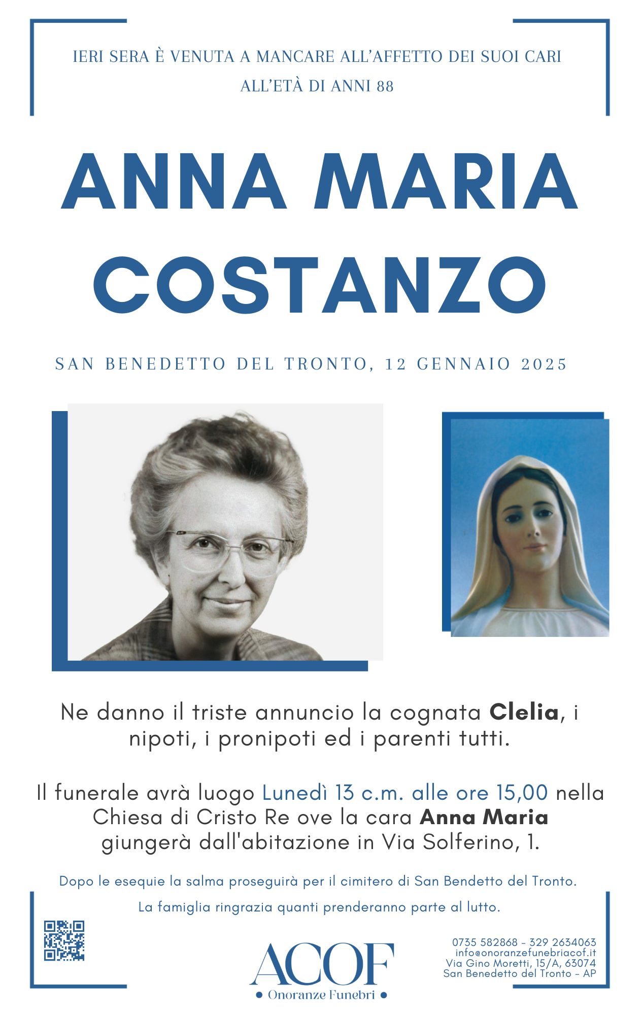Anna Maria Costanzo - Riviera Oggi