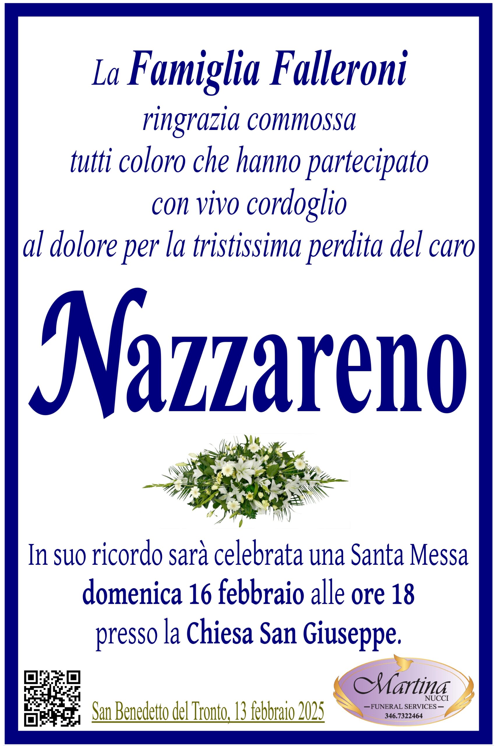 Ringraziamento famiglia Falleroni - Riviera Oggi