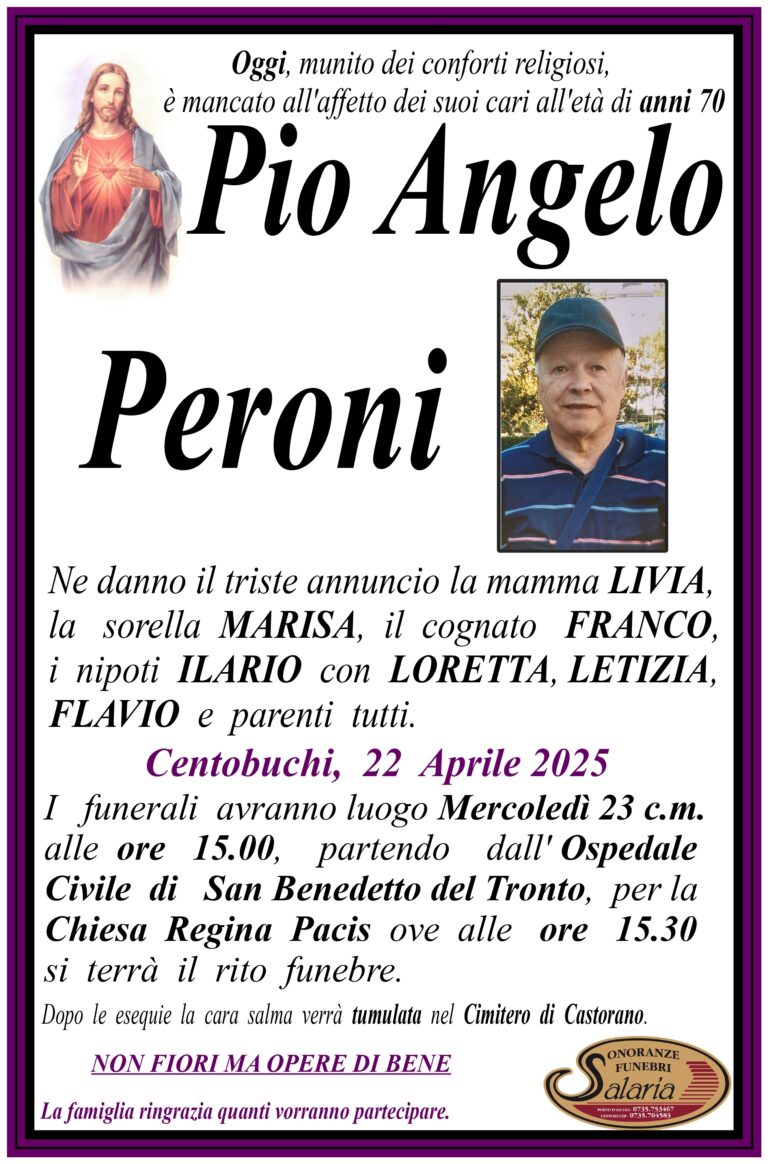 Pio Angelo Peroni - Riviera Oggi