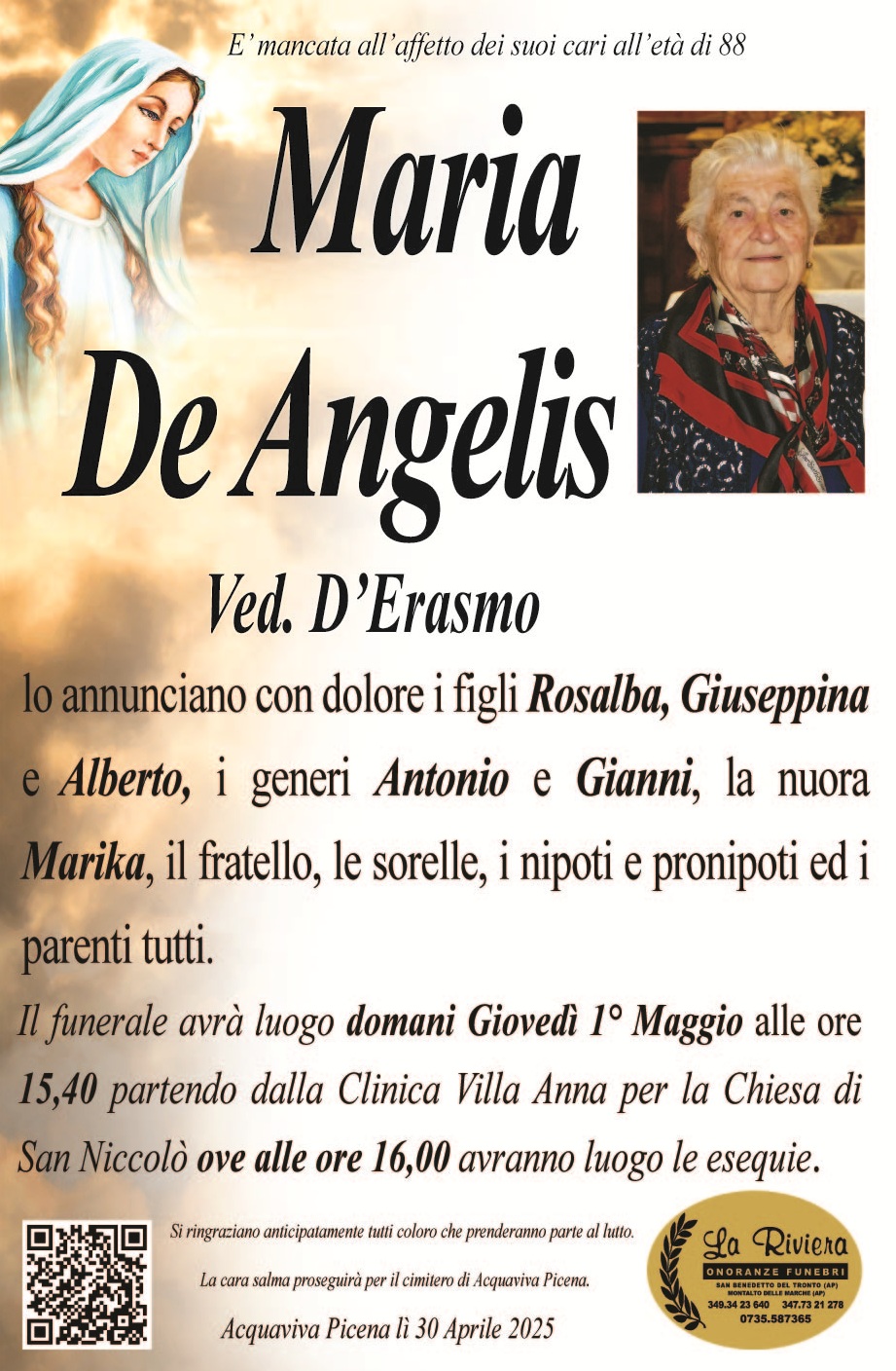 Maria De Angelis - Riviera Oggi