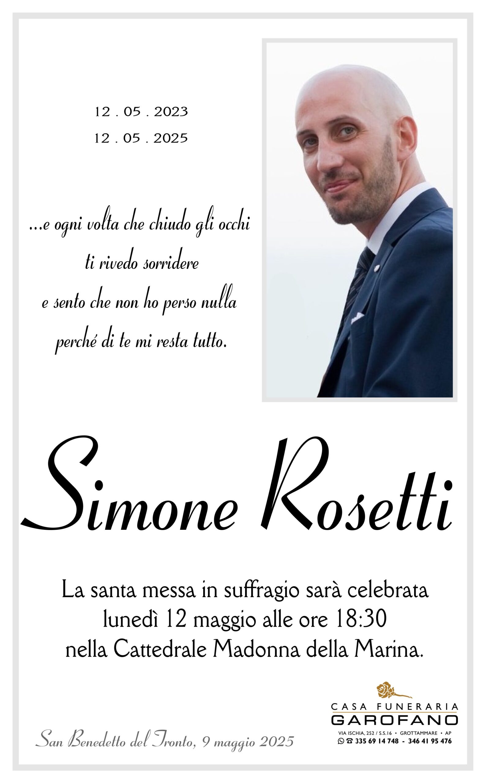 Secondo anniversario Simone Rosetti - Riviera Oggi