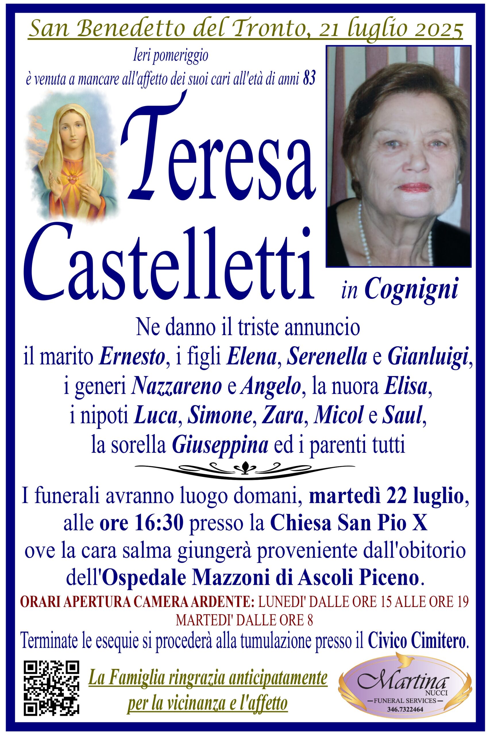 Teresa Castelletti - Riviera Oggi