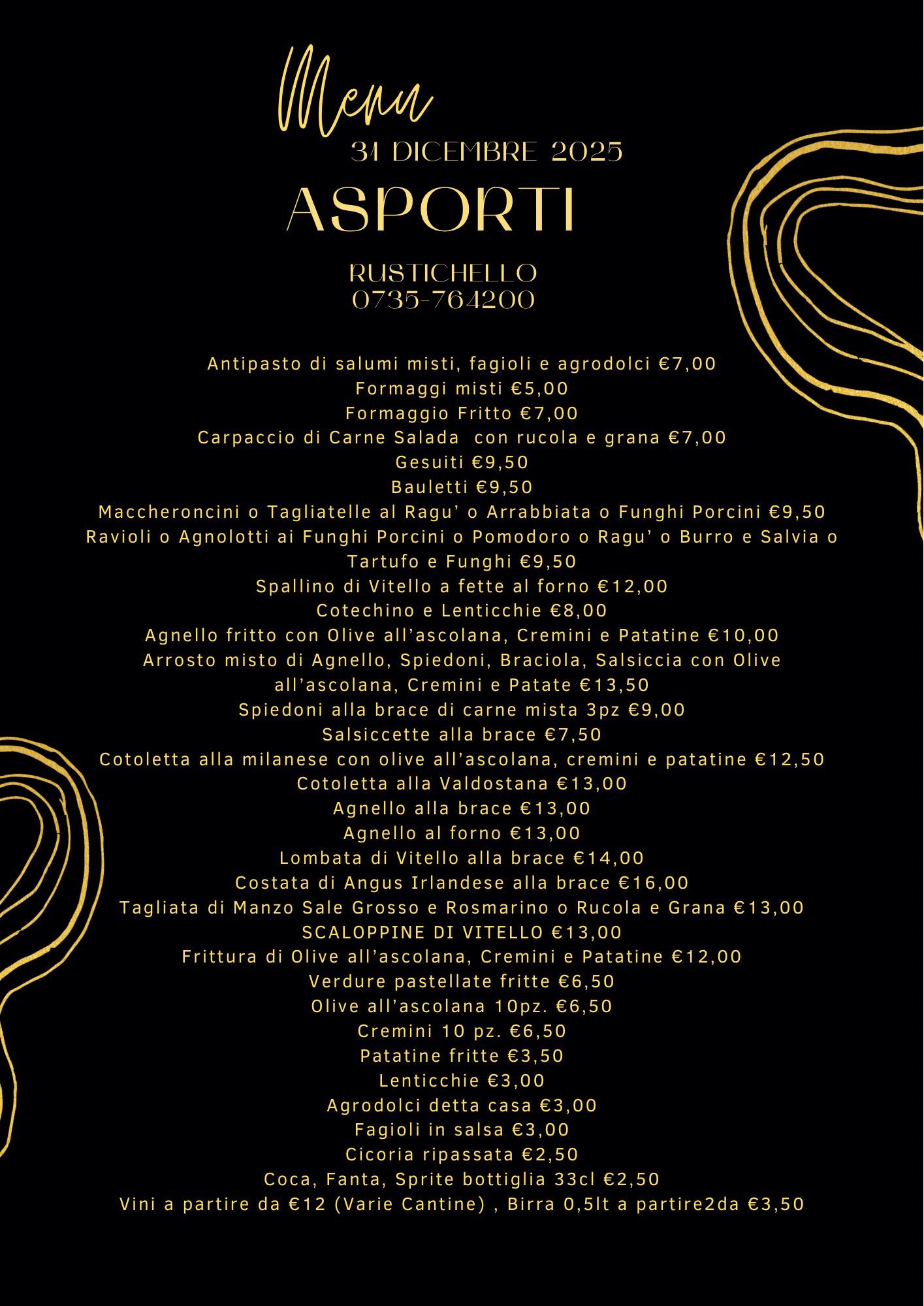 Ristorante Rustichello, ecco il menù di Capodanno - Riviera Oggi