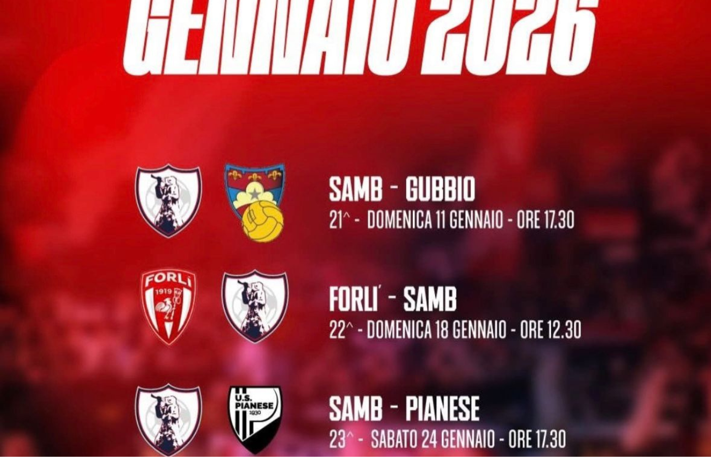 Calendario Samb, ecco il programma dalla 2ª alla 4ª giornata di ritorno ...