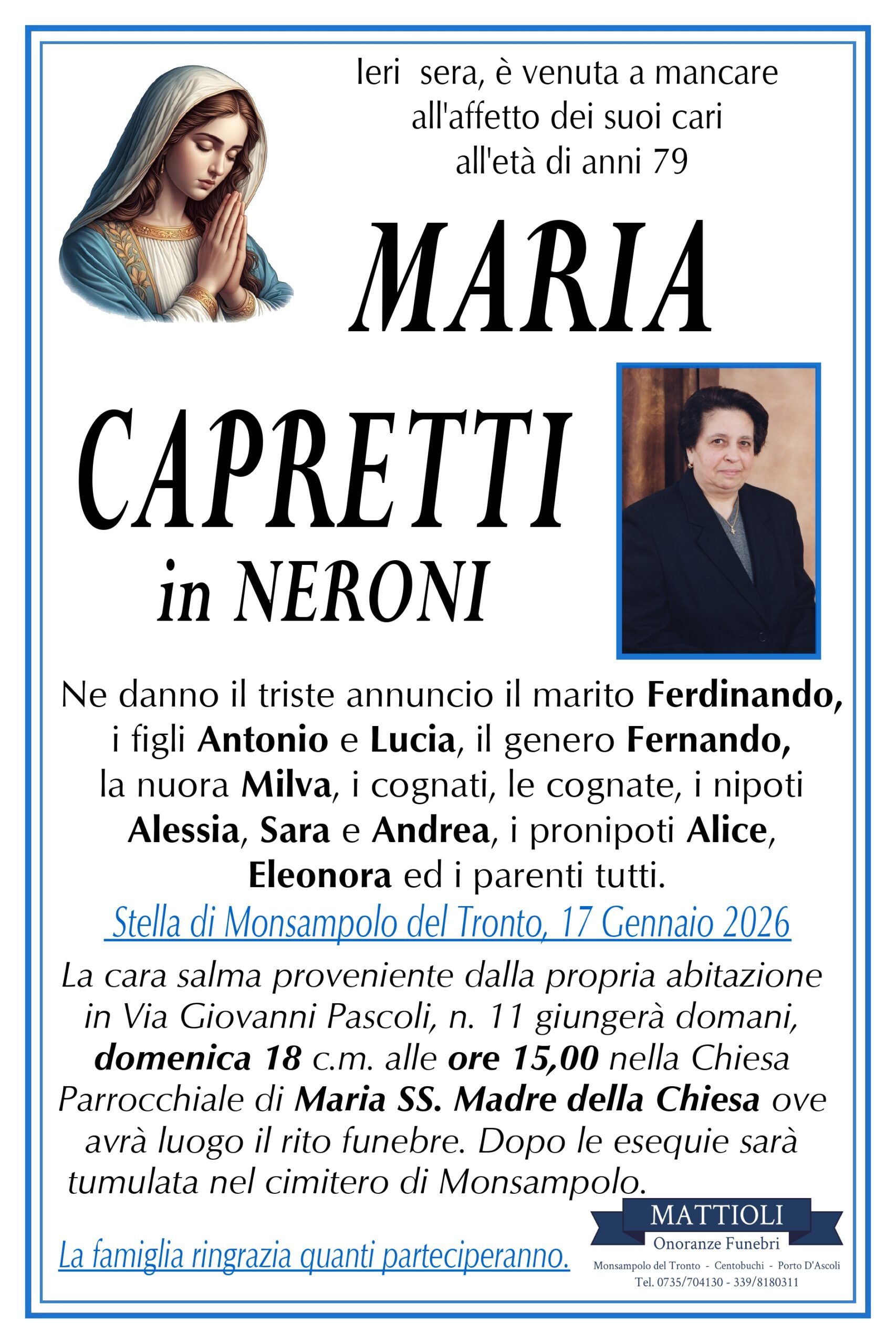 Maria Capretti - Riviera Oggi